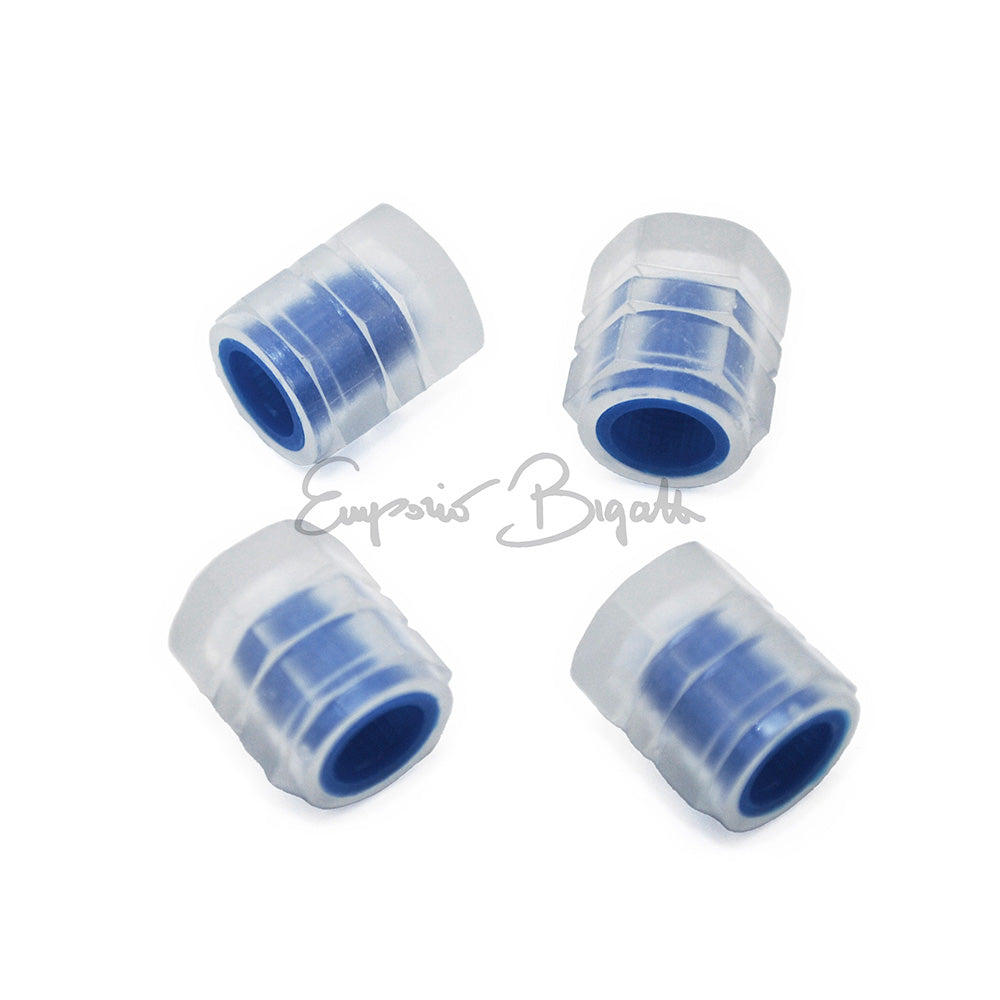 Kit 4 Tappi Coprivalvola in Plastica Blu per Fiat 500 e Auto d'Epoca ...